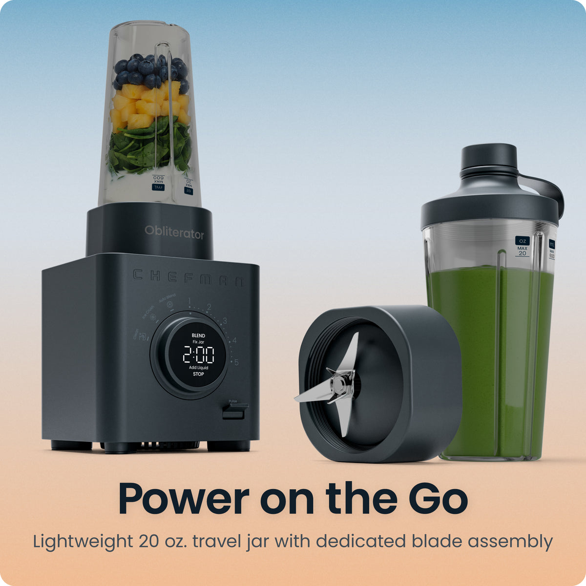 Chefman Obliterator 48 oz Power Blender - Midnight