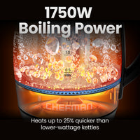 Lightning 1.8L Custom-Temp Electric Kettle – Chefman