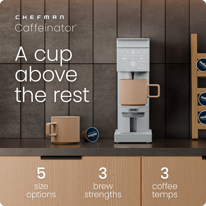 Caffeinator Single-Serve Coffee Maker - Concrete – Chefman