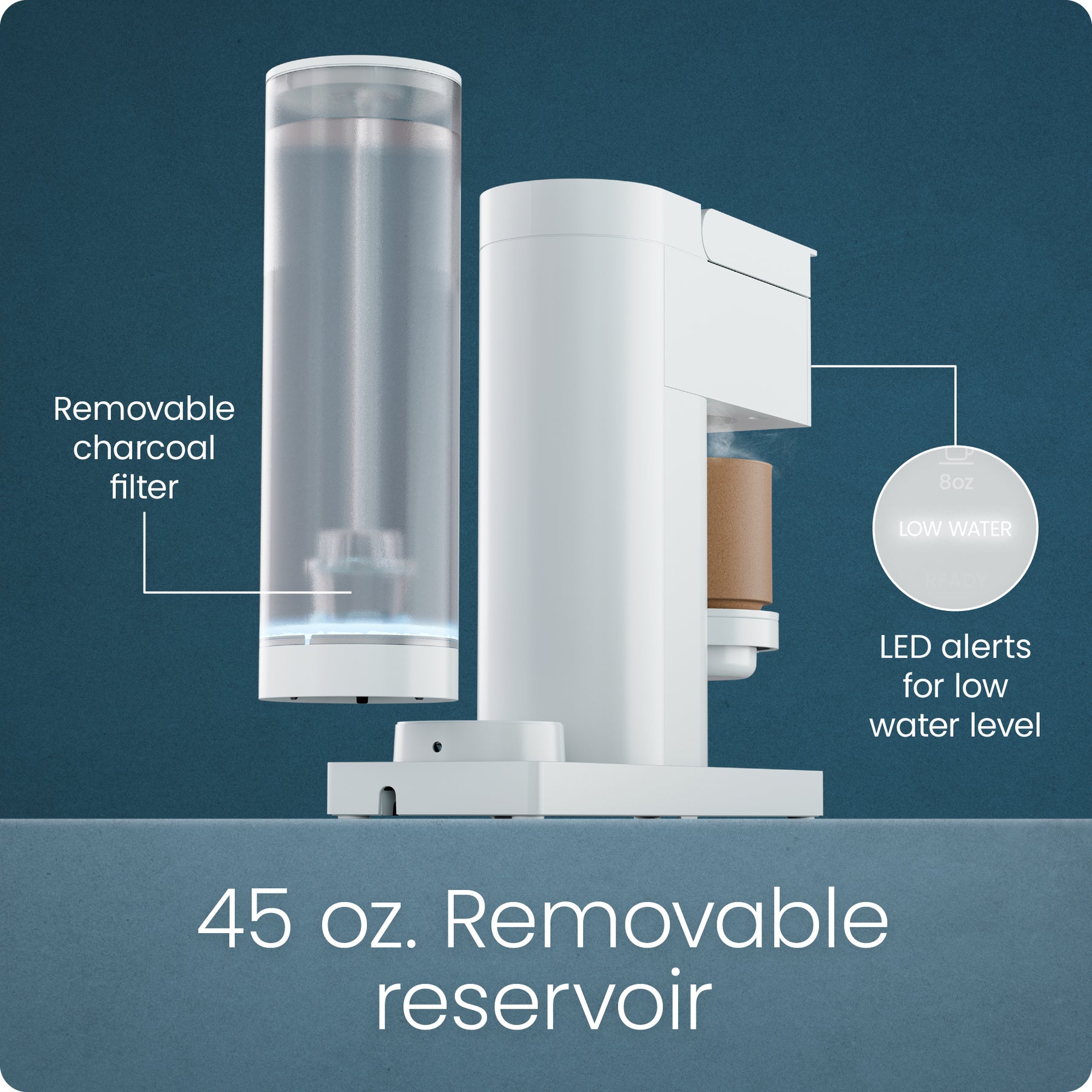 Caffeinator Single-Serve Coffee Maker - Concrete – Chefman