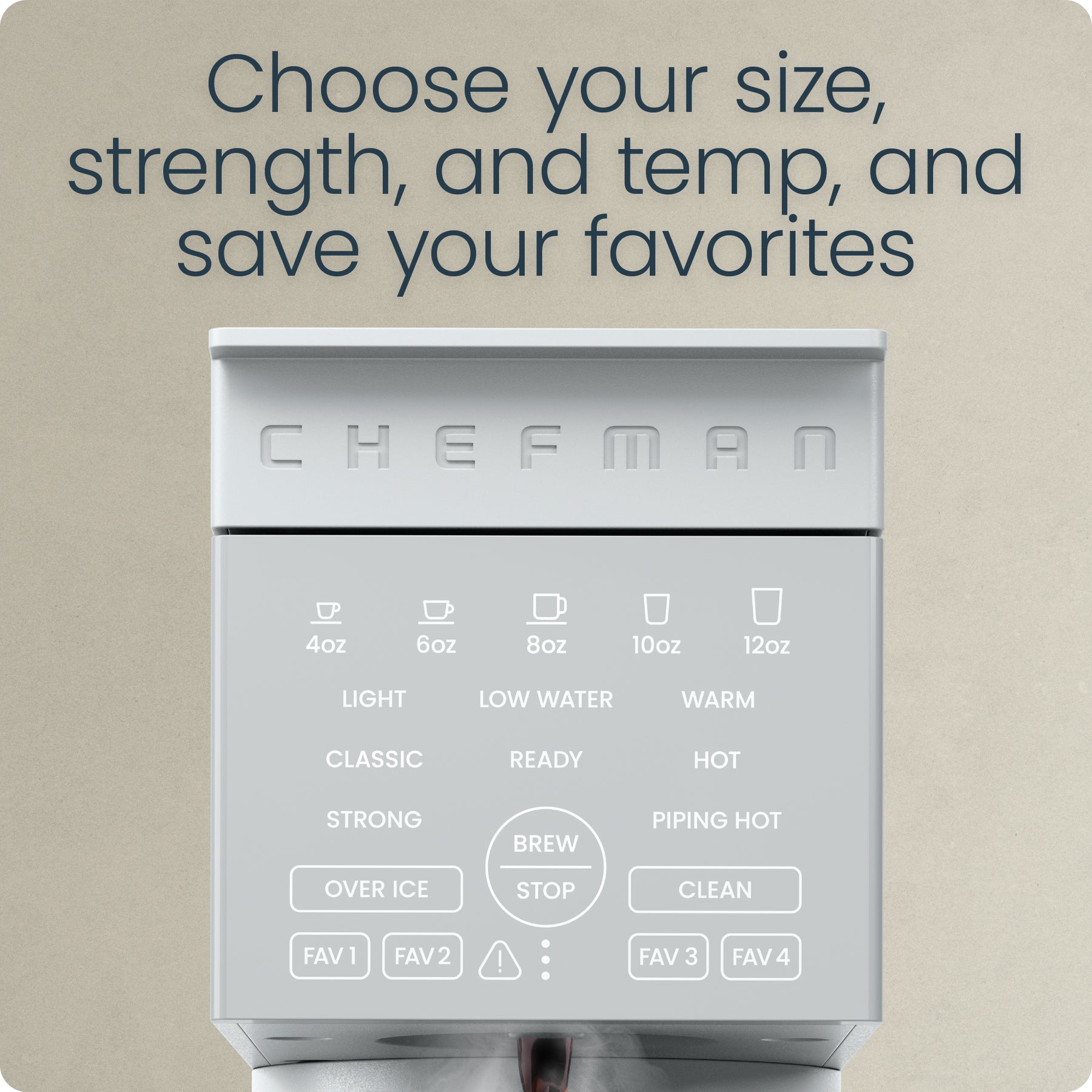 Caffeinator Single-Serve Coffee Maker - Concrete – Chefman