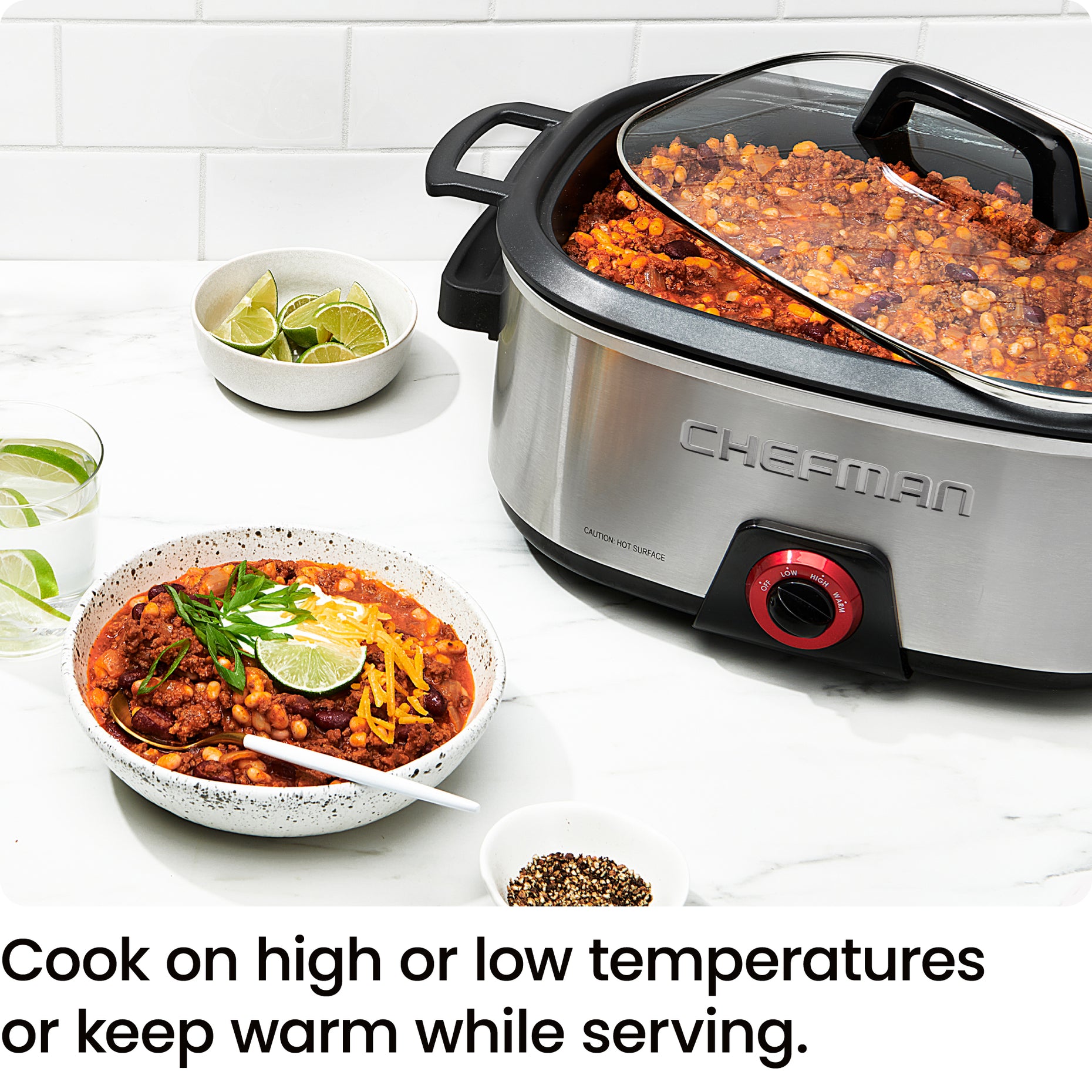 Family-Size 6-Qt. Slow Cooker – Chefman