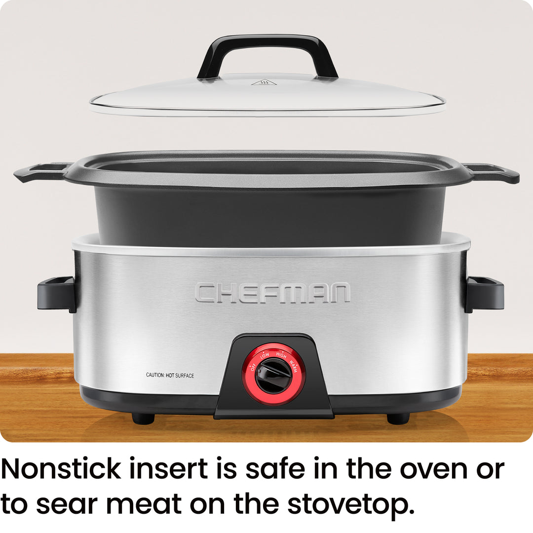 Family-Size 6-Qt. Slow Cooker – Chefman