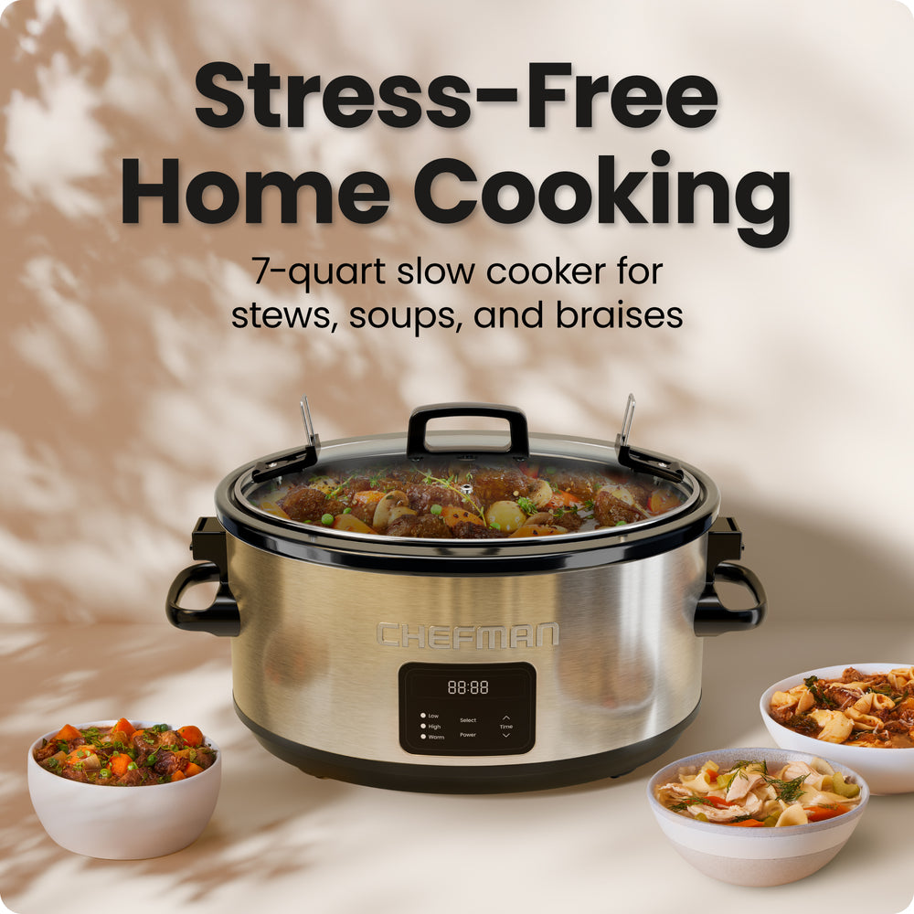7 Qt. Slow Cooker with Locking Lid – Chefman