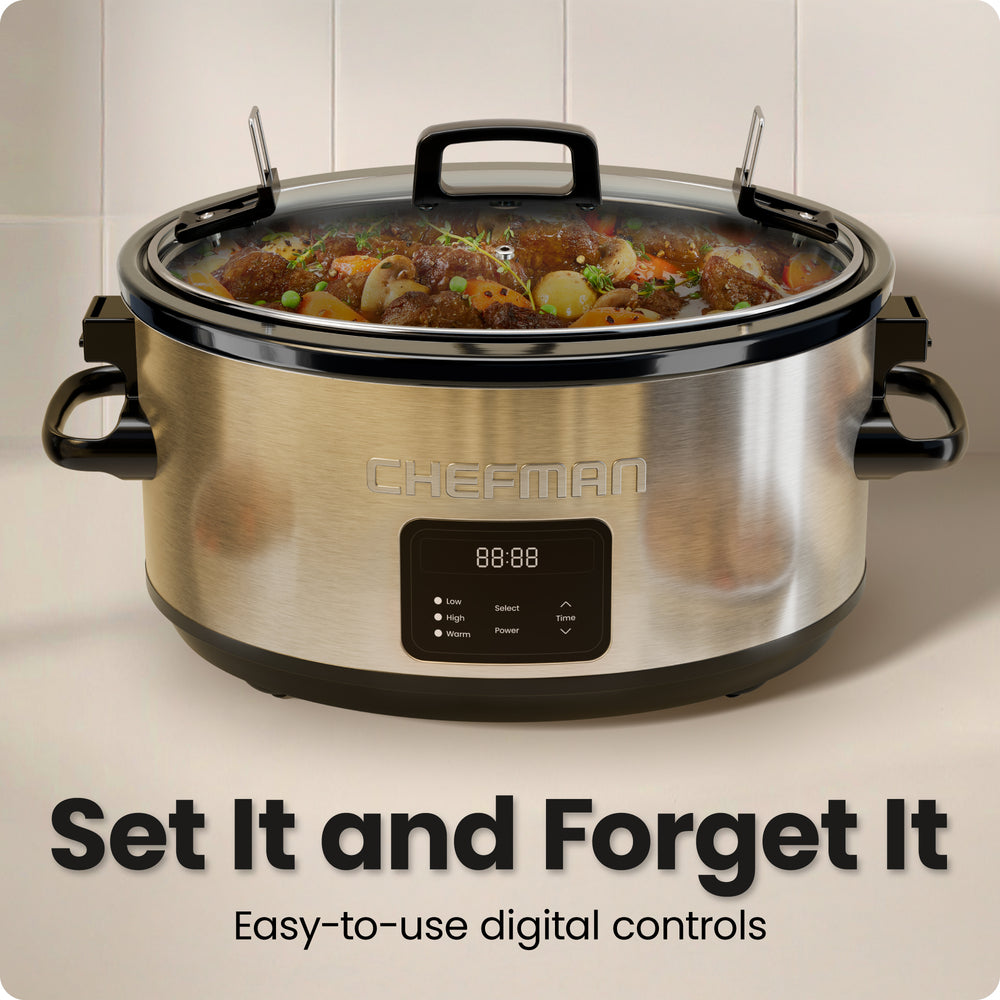 7 Qt. Slow Cooker with Locking Lid – Chefman