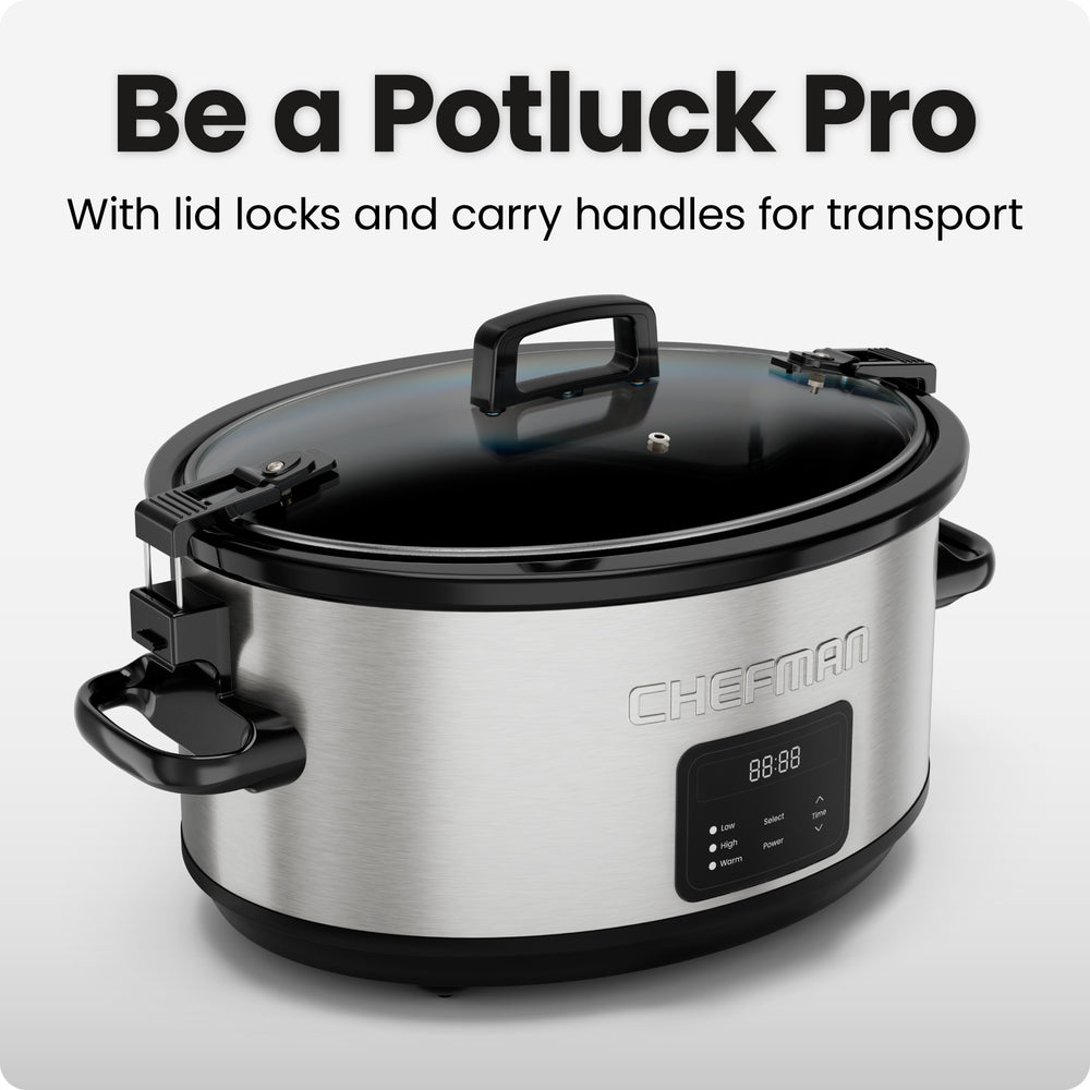 7 Qt. Slow Cooker with Locking Lid – Chefman
