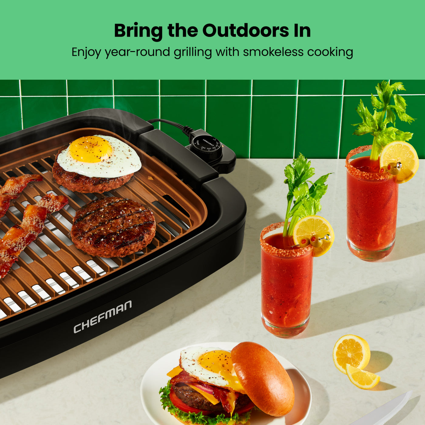 Smokeless Electric Indoor Grill – Chefman