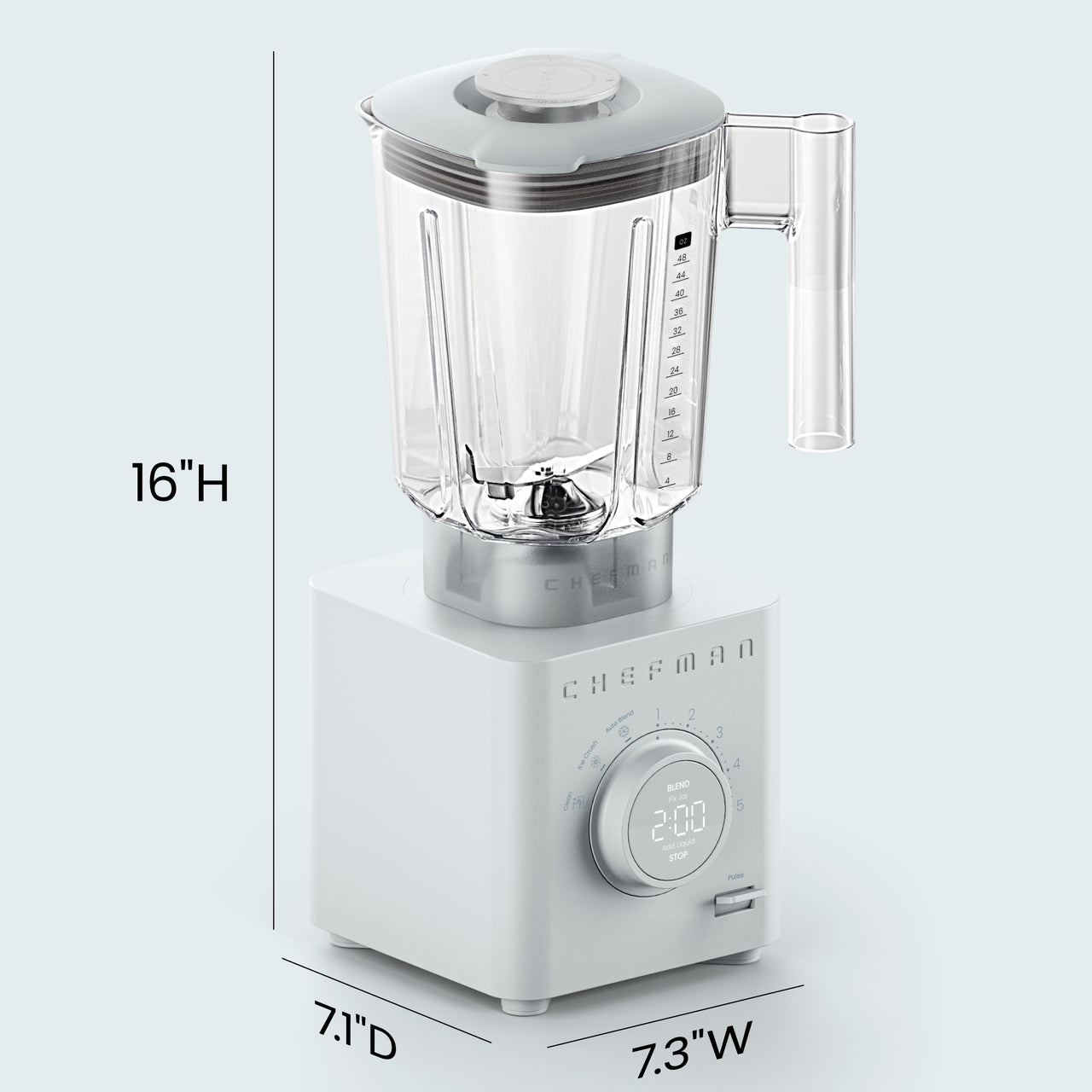 Chefman Obliterator 48oz Power Blender - Concrete