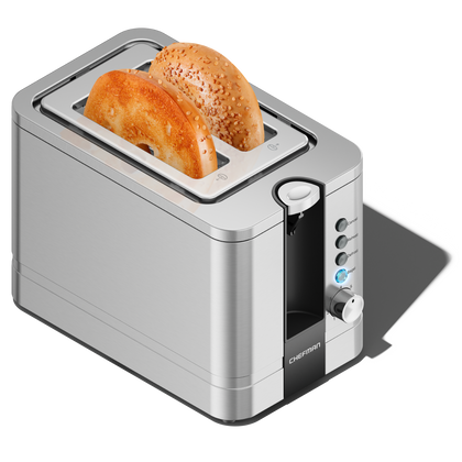 2-Slice Pop-Up Stainless Steel Toaster – Chefman