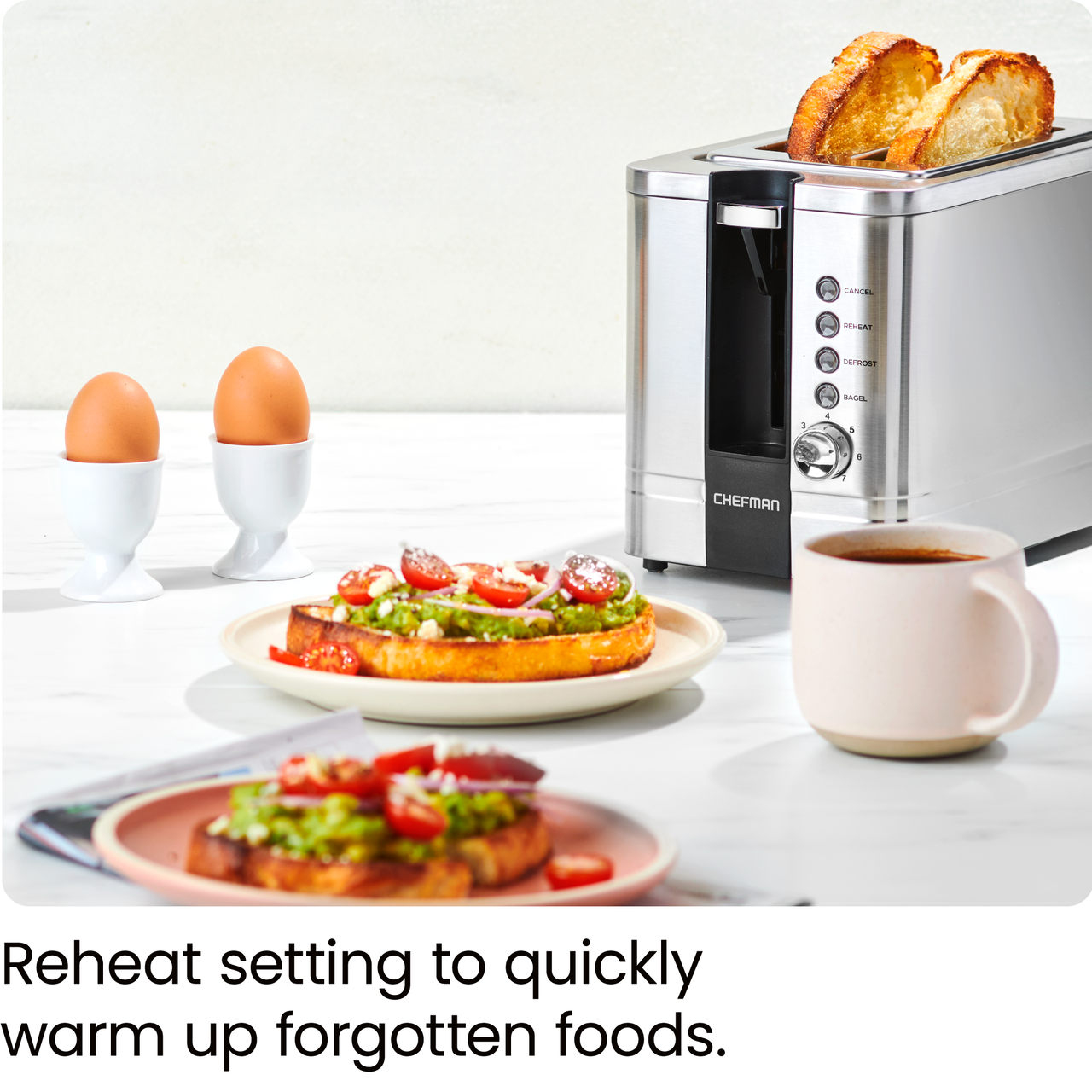 2-Slice Pop-Up Stainless Steel Toaster – Chefman