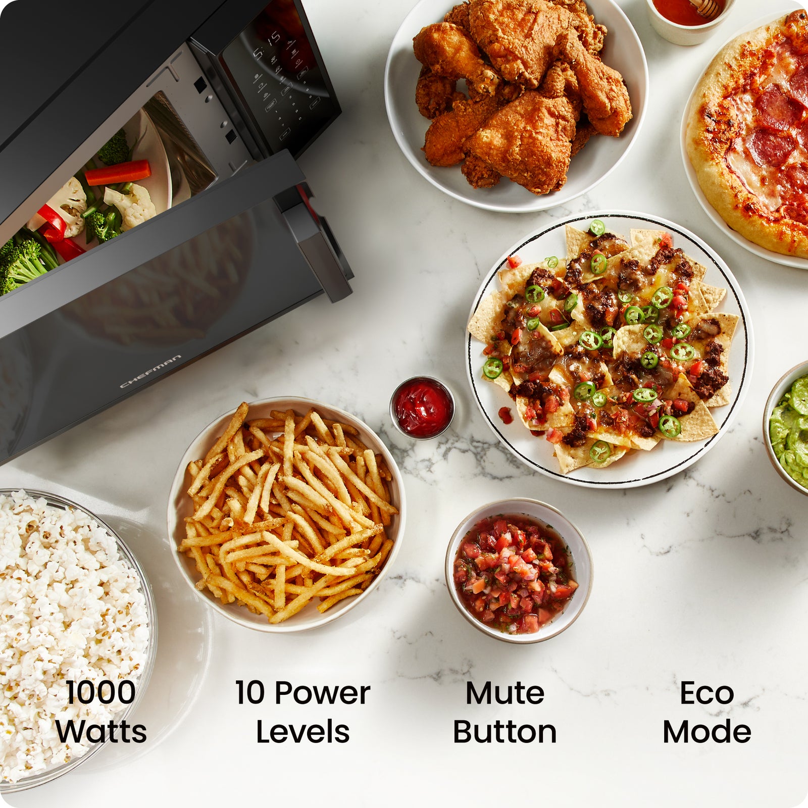 Countertop 1.1 Cu. Ft. Digital Microwave Oven – Chefman