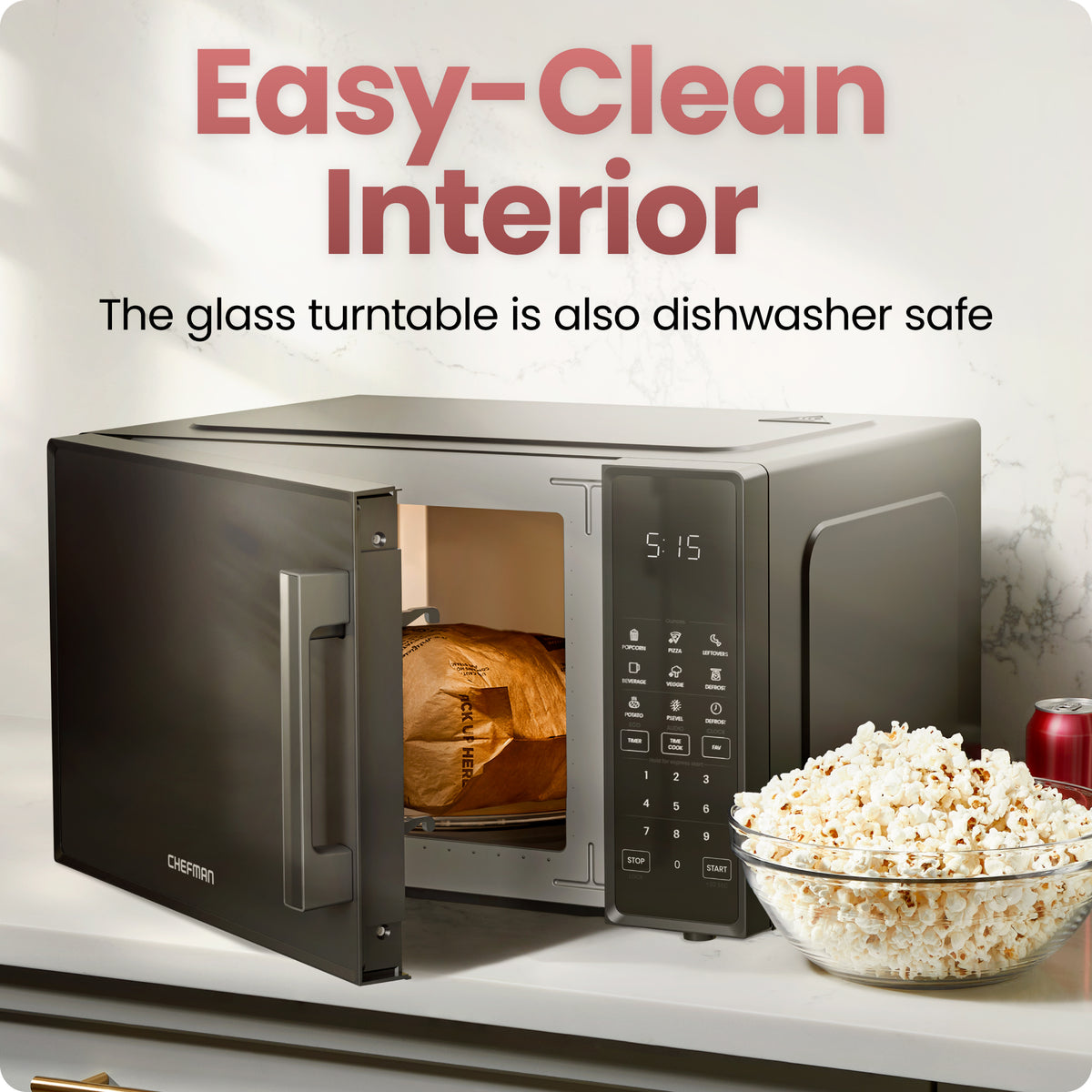 Countertop 1.1 Cu. Ft. Digital Microwave Oven – Chefman