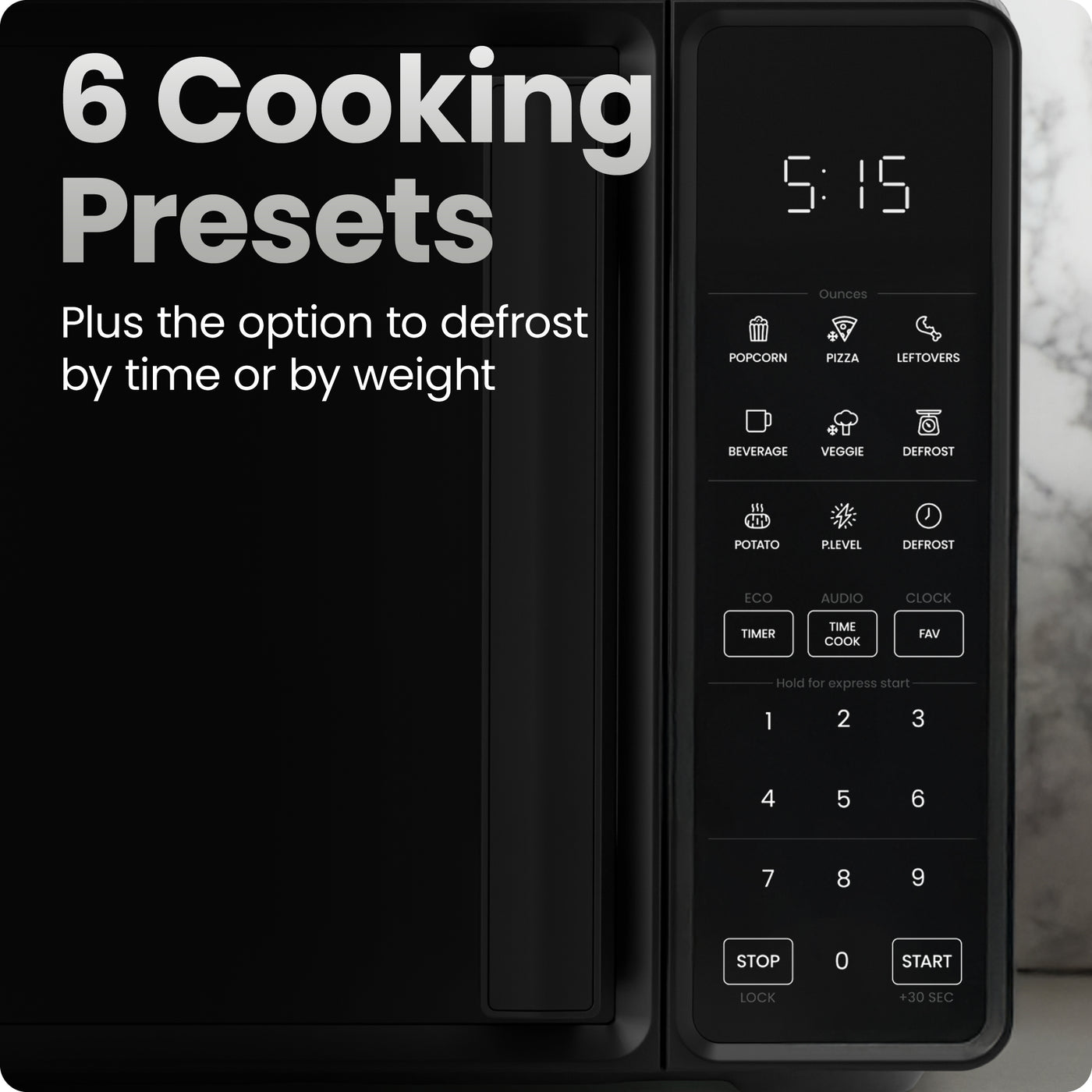 Countertop 0.7 Cu. Ft. Digital Microwave Oven – Chefman