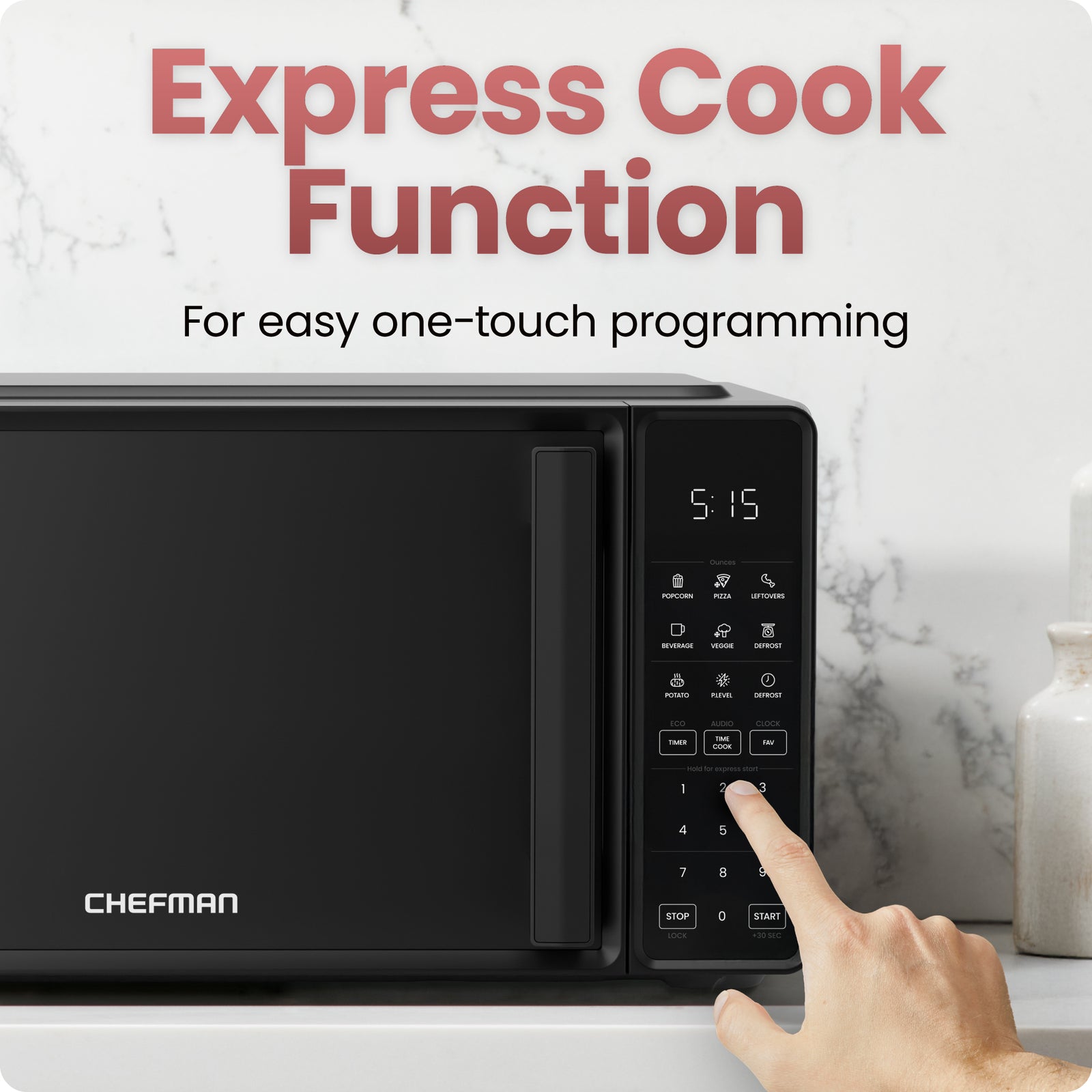 Countertop 0.7 Cu. Ft. Digital Microwave Oven – Chefman