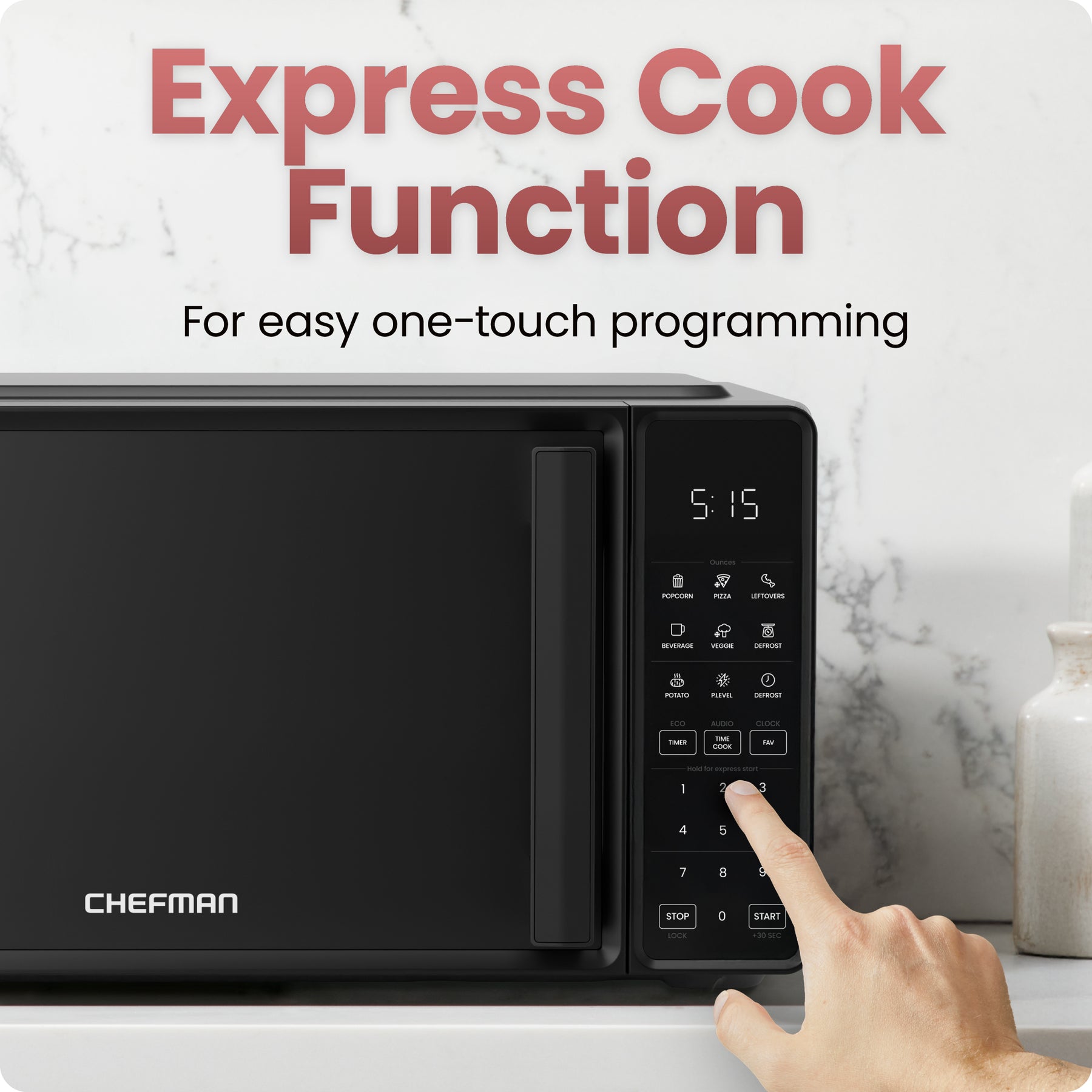 Countertop 0.7 Cu. Ft. Digital Microwave Oven – Chefman