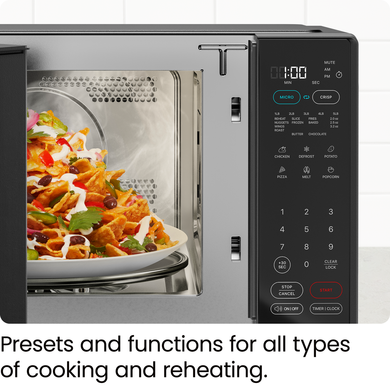 MicroCrisp Countertop Digital Microwave Oven – Chefman