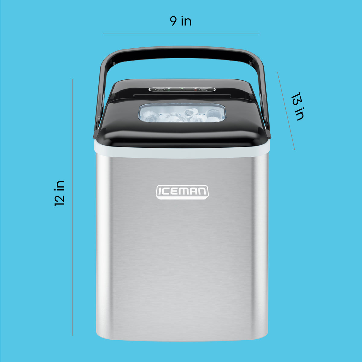 ICEMAN Dual-Size Ice Machine – Chefman