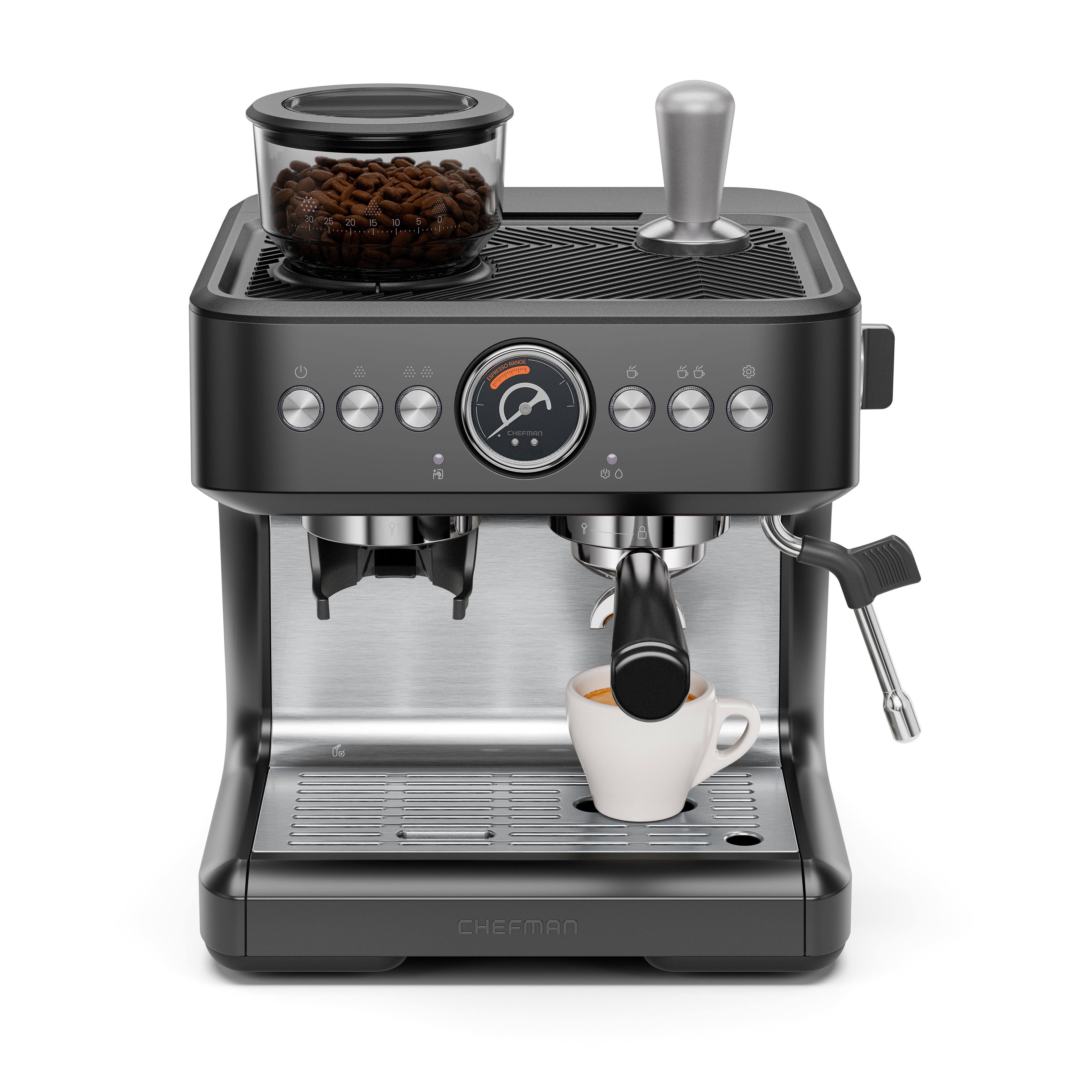 Crema Deluxe Double Boiler Espresso Machine – Chefman