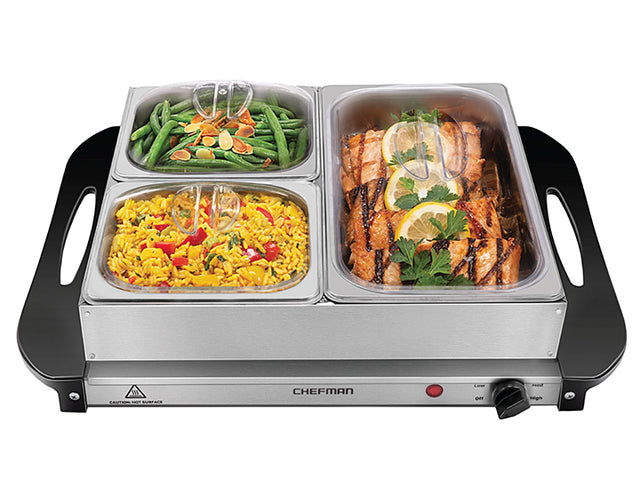 Electric Buffet Server + Warming Tray – Chefman