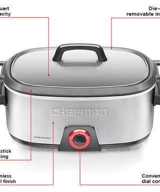 Family-Size 6-Qt. Slow Cooker – Chefman